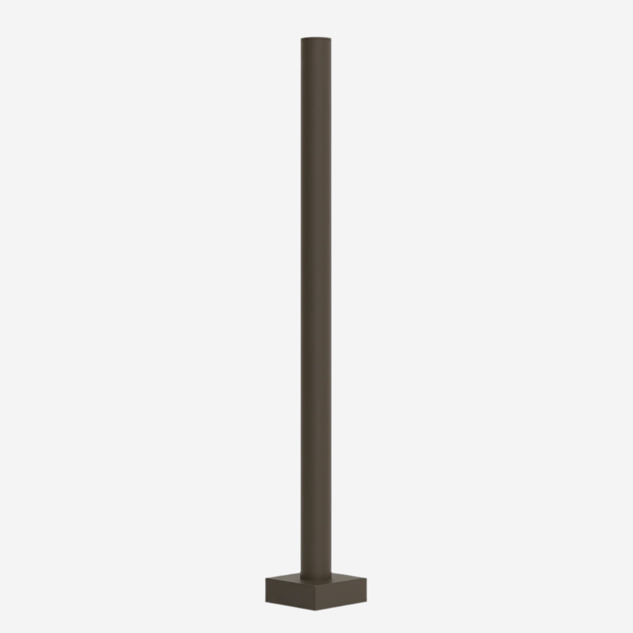 10 ft. 4" Gauge 11, Round Steel Pole, Hot Dip Galvanized with Powder c ...